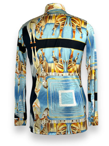 1970s HuckaPoo Zebra Polyester Top – Patricia Field ARTFASHION