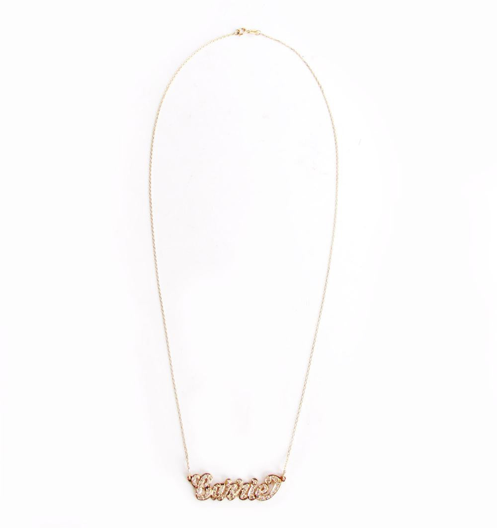 Custom Nameplate Diamond Necklace – Patricia Field ARTFASHION