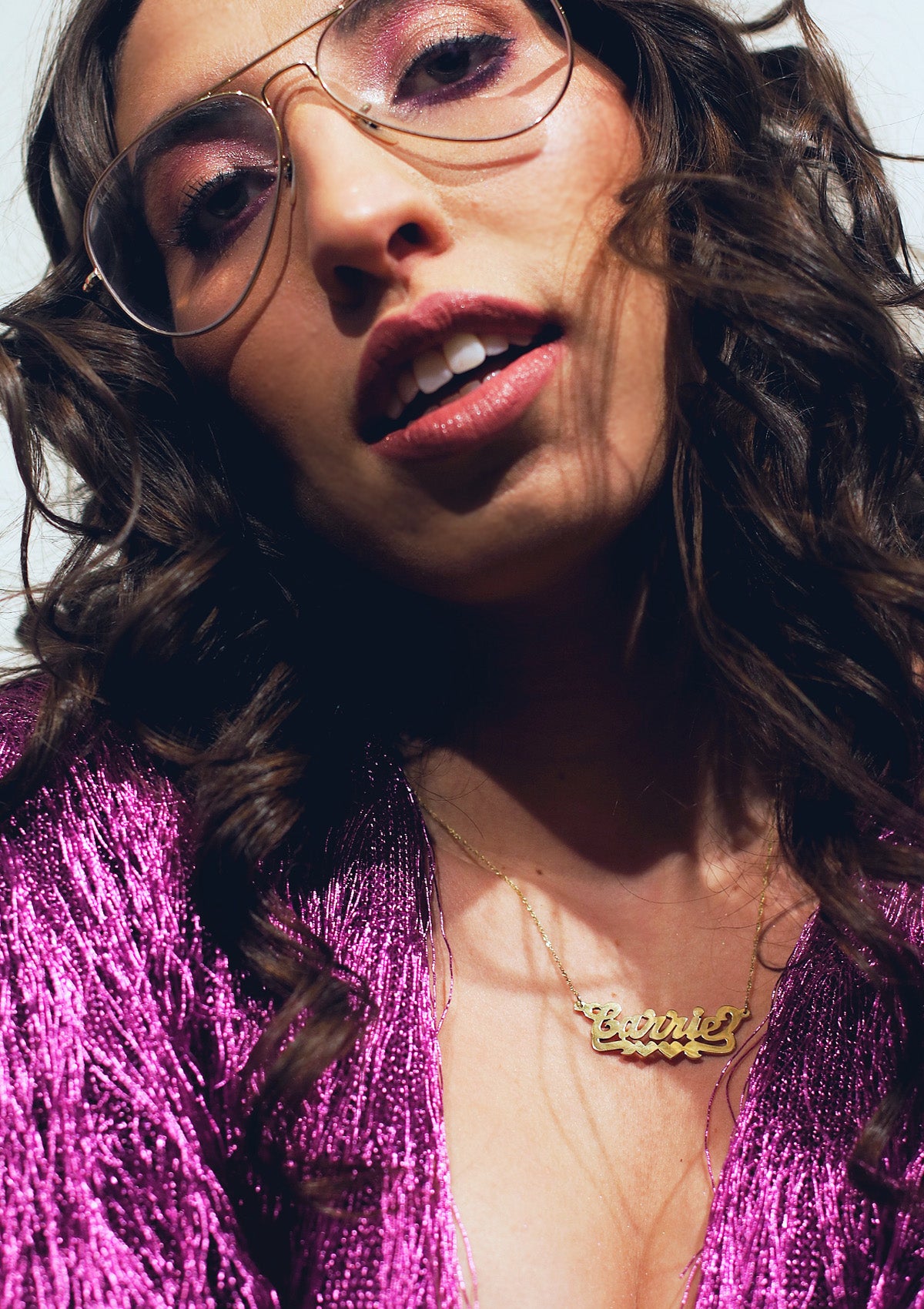 NEW Carrie 2.0 14k Gold Custom Nameplate Necklace – Patricia Field ...